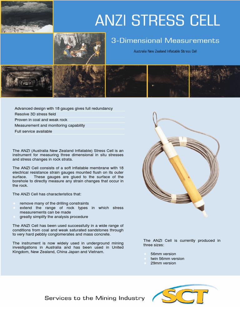 Anzi Stress Cell | PDF | Borehole | Stress (Mechanics)