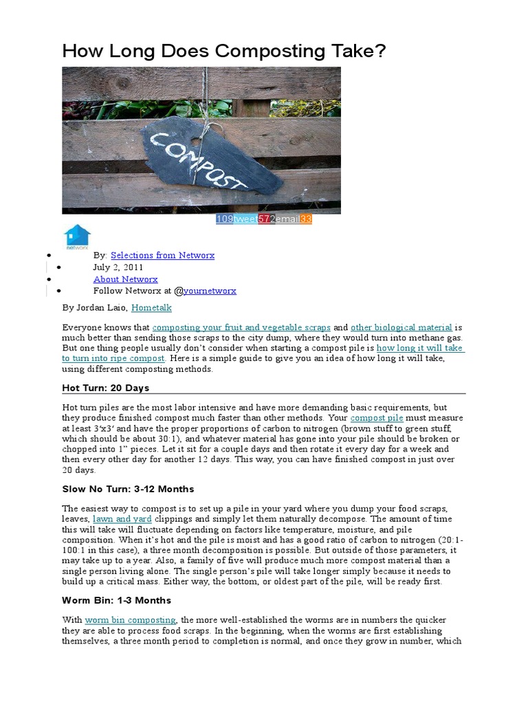 How Long Does Composting Take | PDF | Compost | Organic Matter