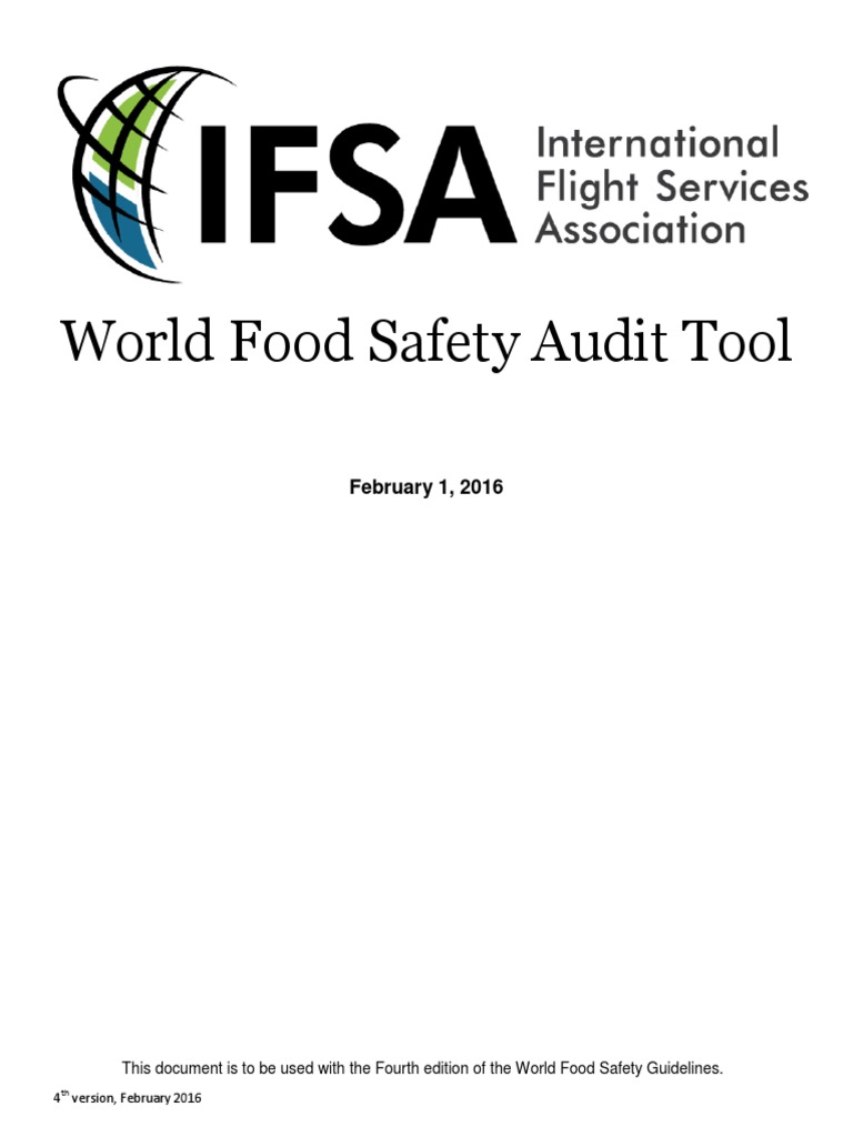 World Food Safety Audit Tool - Catering | PDF | Food Safety | Audit