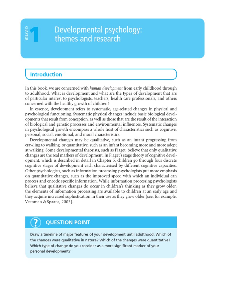 Developmental Psychology. Themes and Research | PDF | Developmental ...