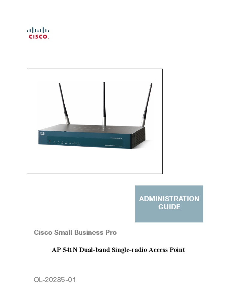 Cisco AP541N - Admin Guide | PDF | Wireless Access Point | Wireless Lan