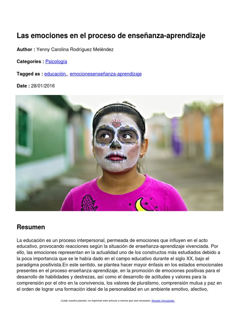 Emociones Proceso Ensenanza Aprendizaje PDF | PDF | Las emociones | Ira