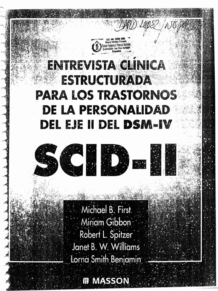 Scid Ii PDF | Descargar gratis PDF | Manual Diagnóstico y Estadístico ...