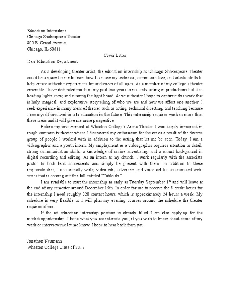 CST Cover Letter | PDF