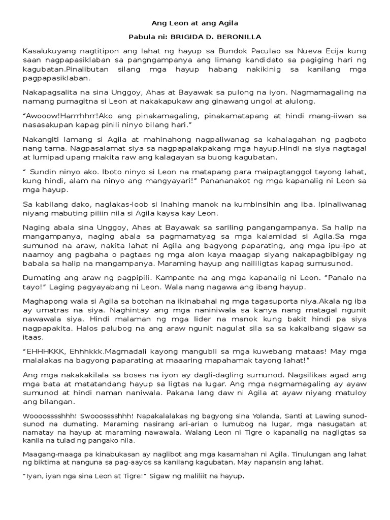 Ang Leon at Ang Agila | PDF