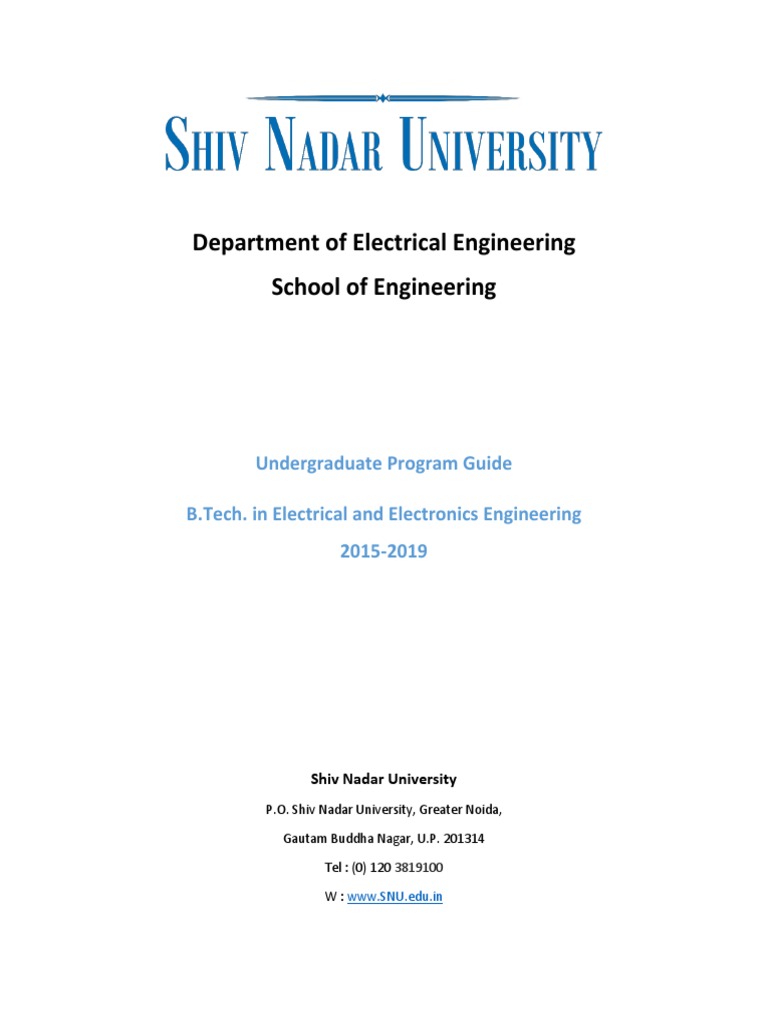 UG ProgramGuide Electrical Electronics Engineering 2015 | PDF ...