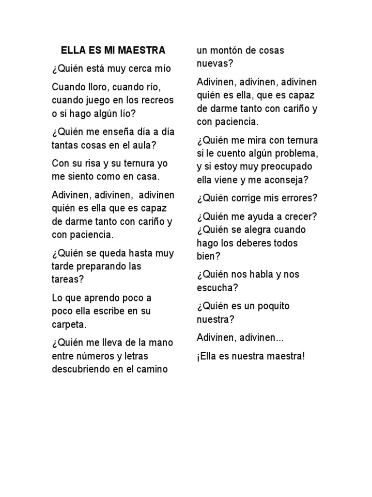 Ella Es Mi Maestra | PDF