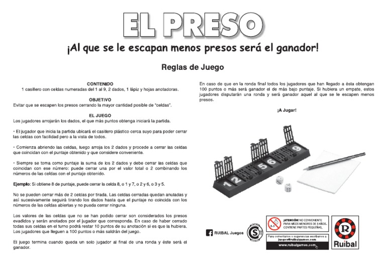 Reglas de Juego - El Preso | PDF