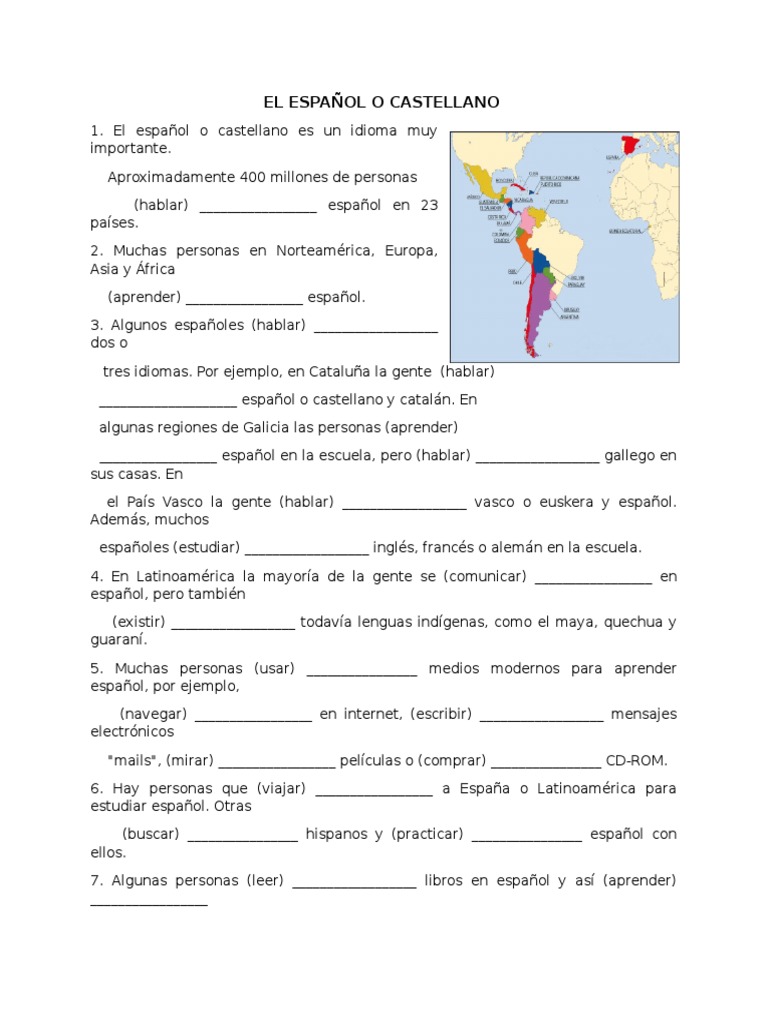 Texto en Presente para Completar 2 | PDF