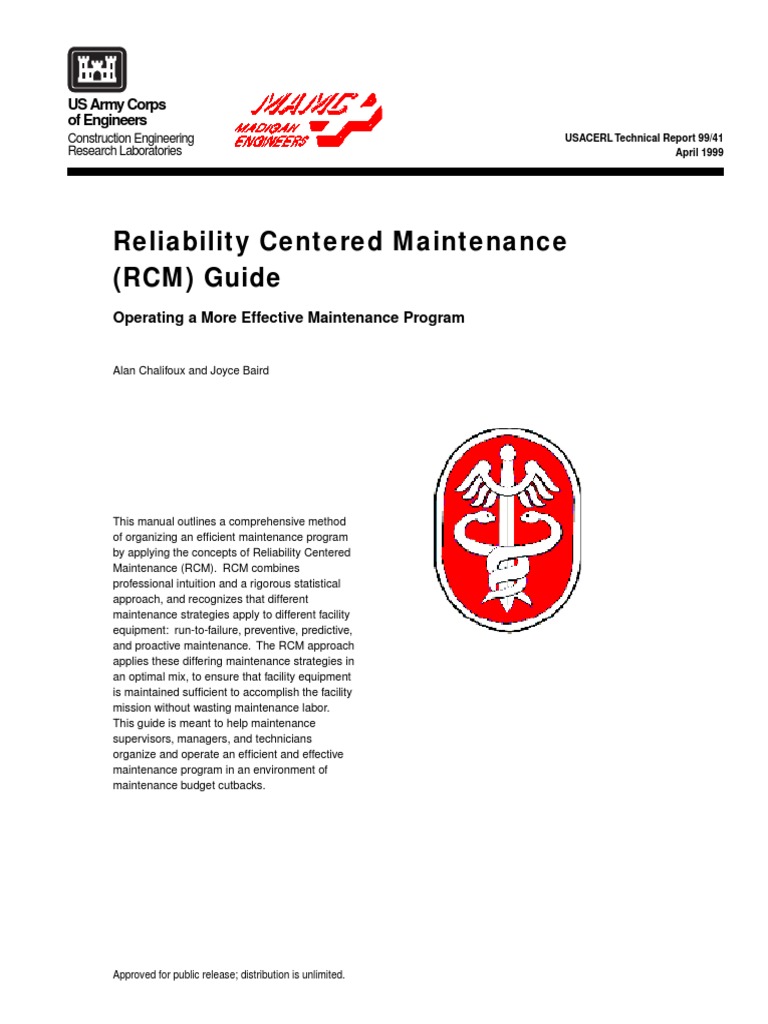 Rcm Guide Pdf Reliability Engineering Bearing Mechanical