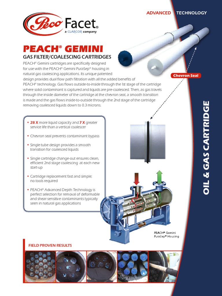 Peach Gemini Purasep Gas Coalescing Elements | PDF | Chemical ...