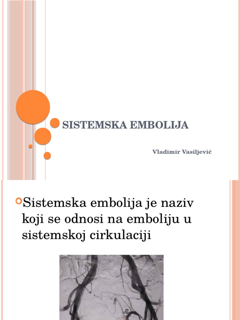 Sistemska Embolija | PDF