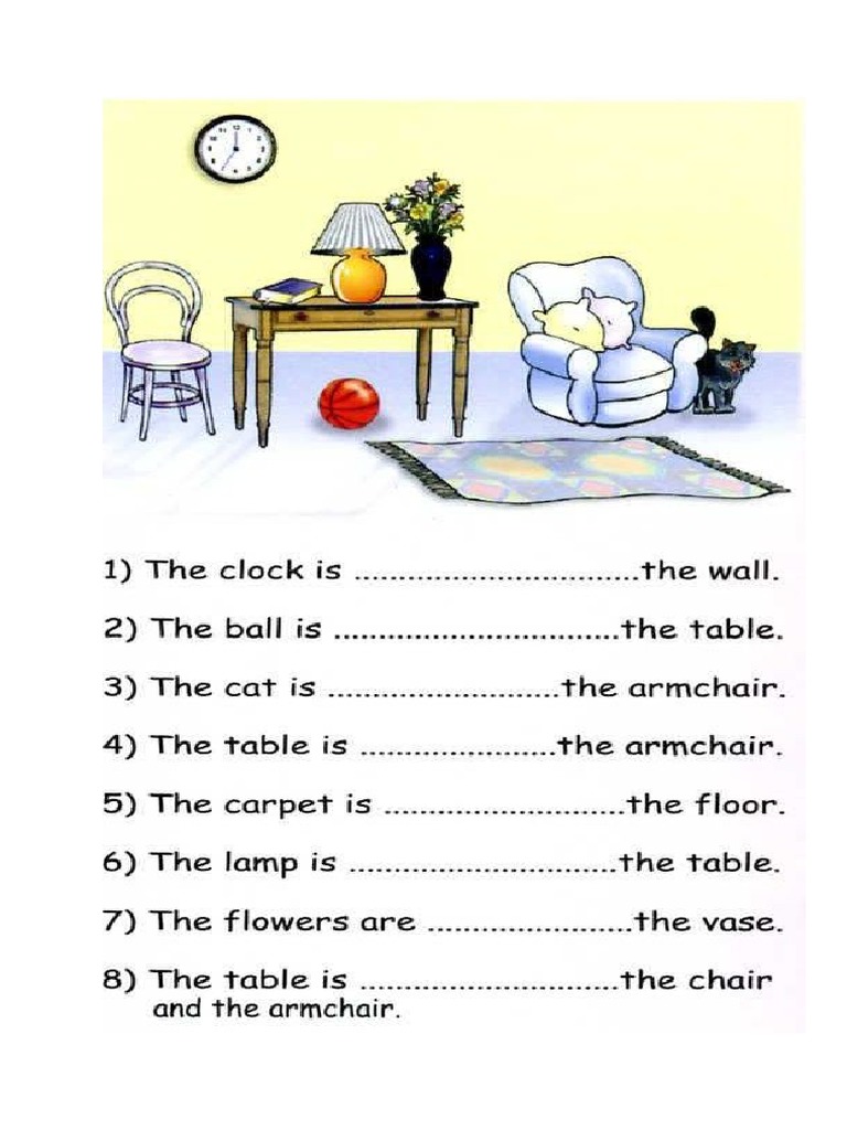 Fill in The Blank With Correct Preposition With Graphics | PDF
