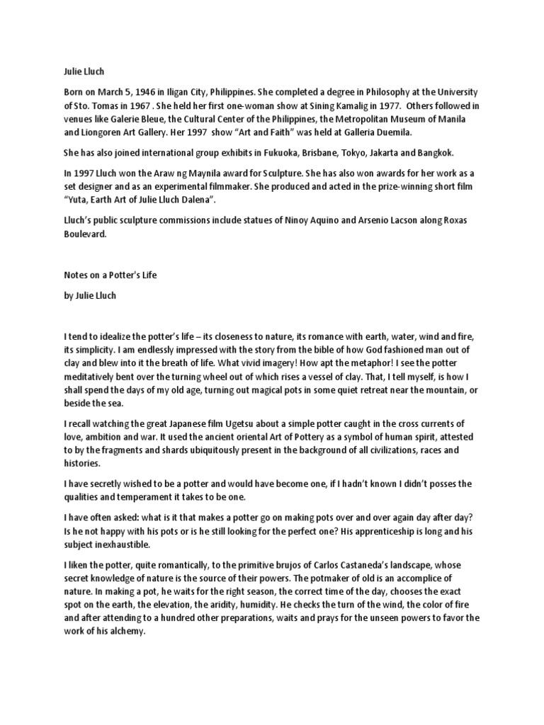 Julie Lluch | PDF | Pottery | Sculpture