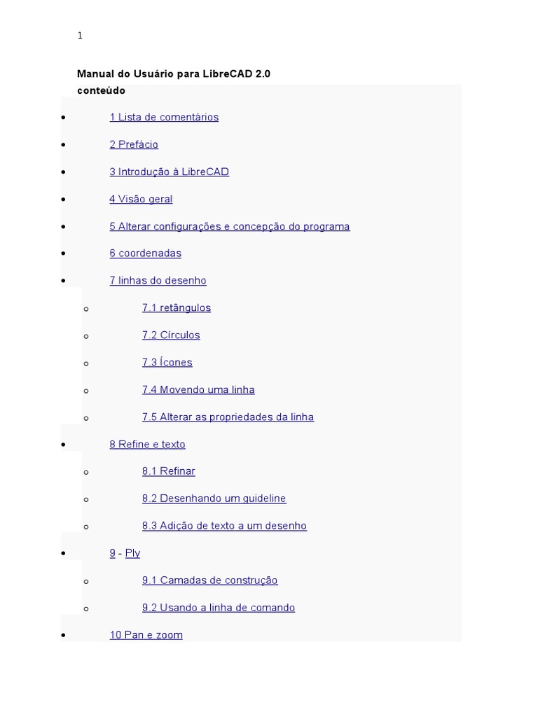 Manual Do Usuário para LibreCAD 2 | PDF | Janela (informática) | Desenho