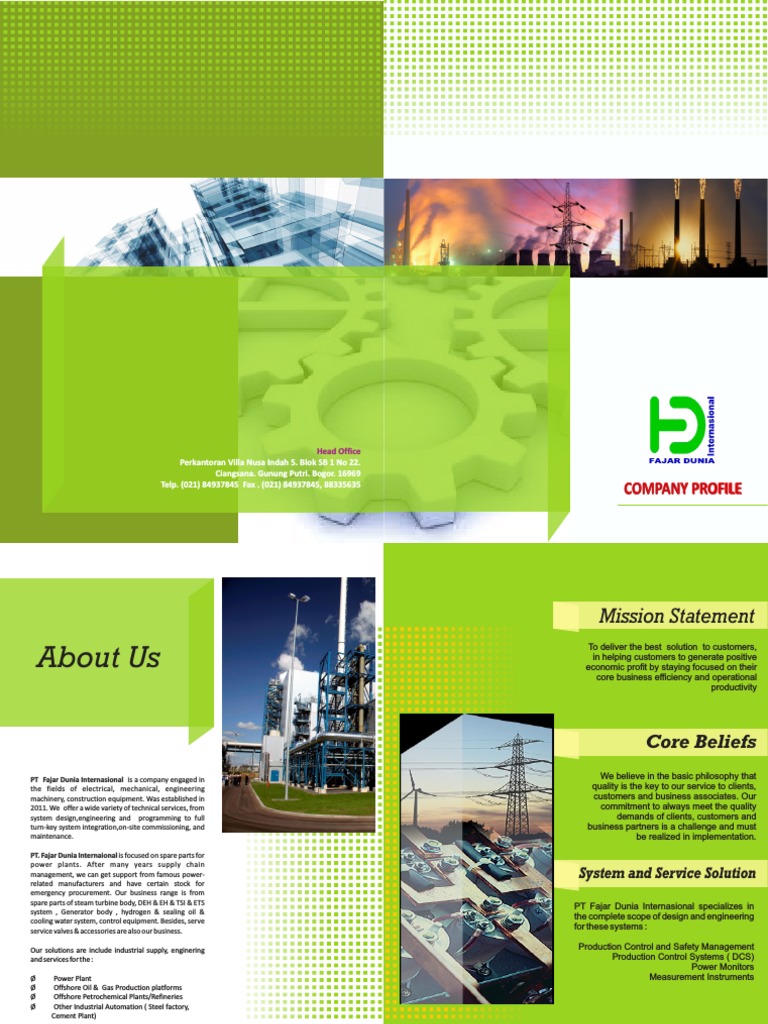 Fajar Dunia Company Profile | PDF | Boiler | Electric Generator