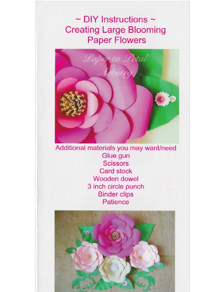 Instructions-Paper Flowers PDF | PDF
