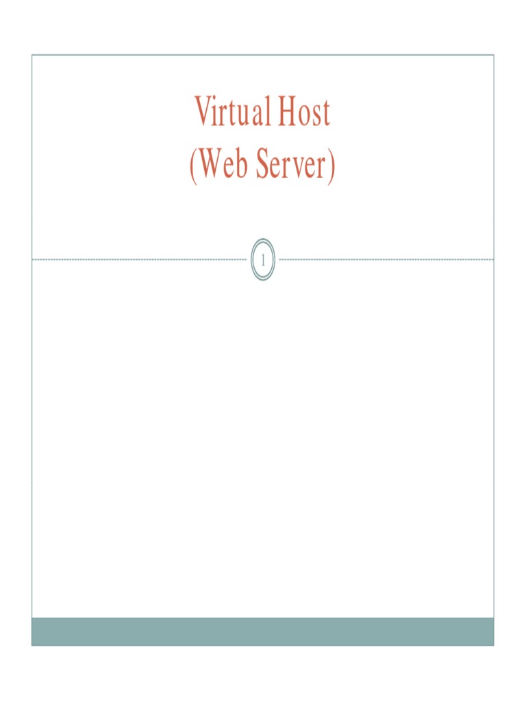 Virtual Host (Web Server) | PDF | Dynamic Web Page | Hypertext