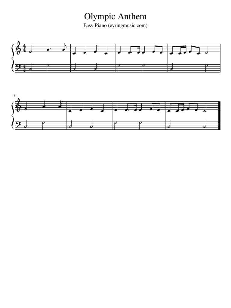 Olympic Anthem | PDF
