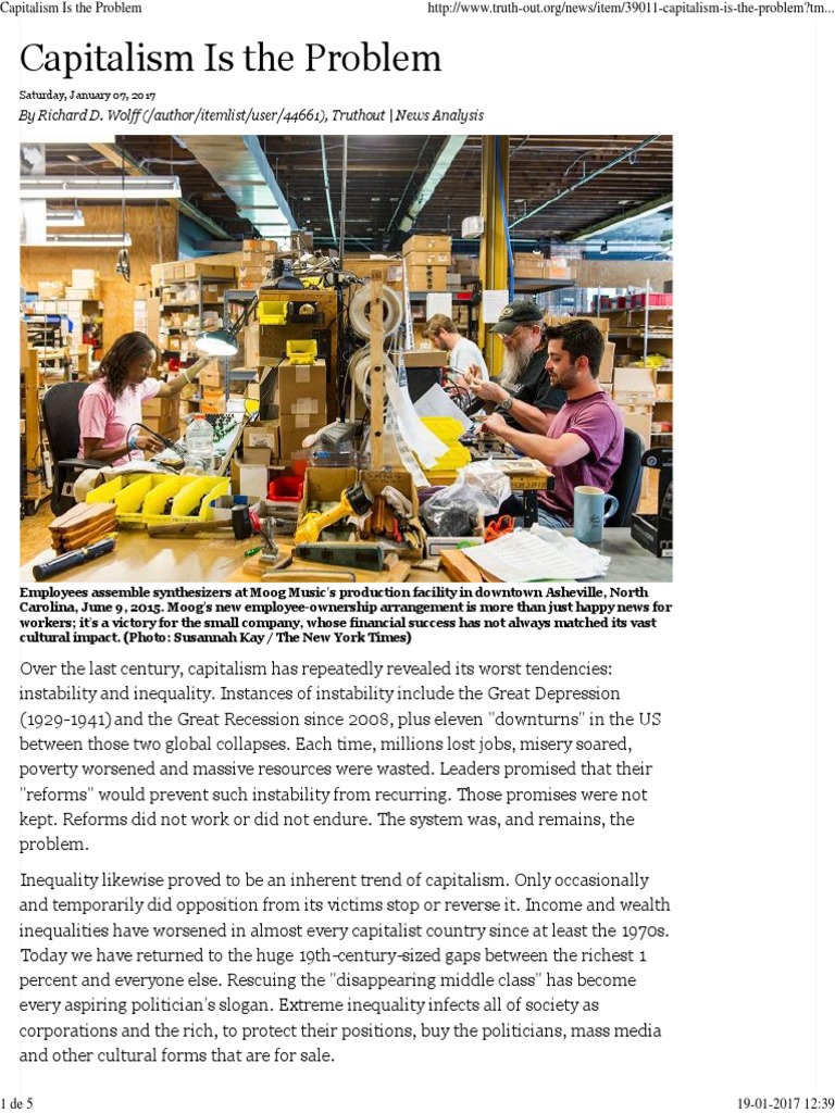 Capitalism Is The Problem | PDF | Great Depression | Capitalism