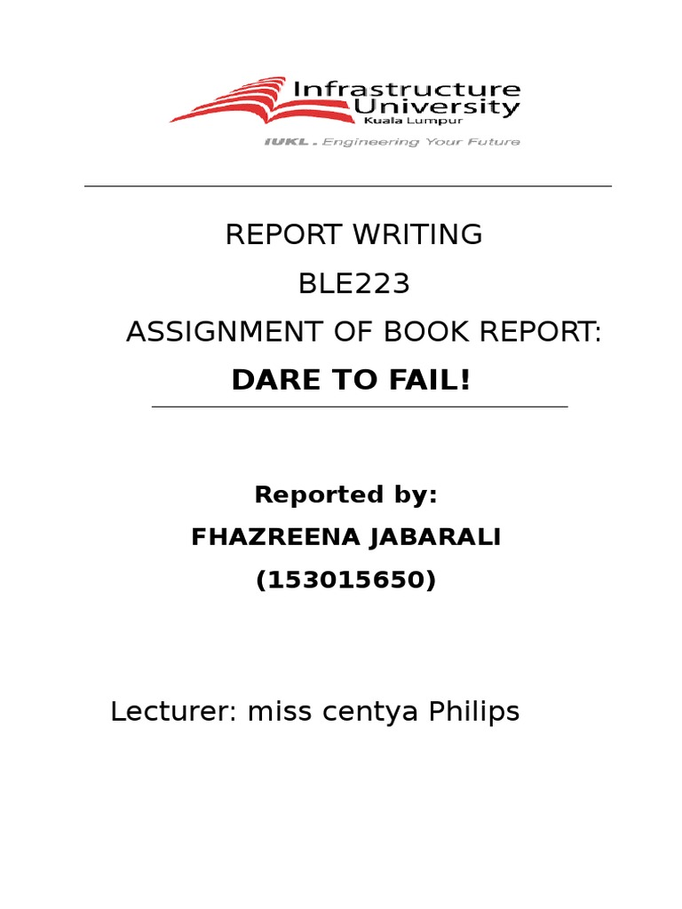 Book Report: DARE TO FAIL! | PDF | Michael Jackson