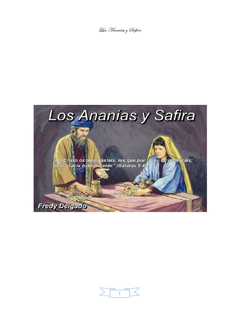 Ananías y Safira: Lecciones de Fe | PDF | Cristo (título) | Salvación