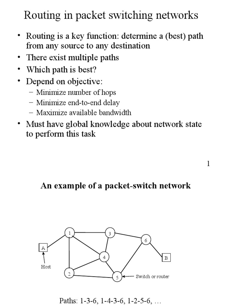 Routing in Packet Switching Networks | PDF | Routing | Asynchronous Transfer Mode