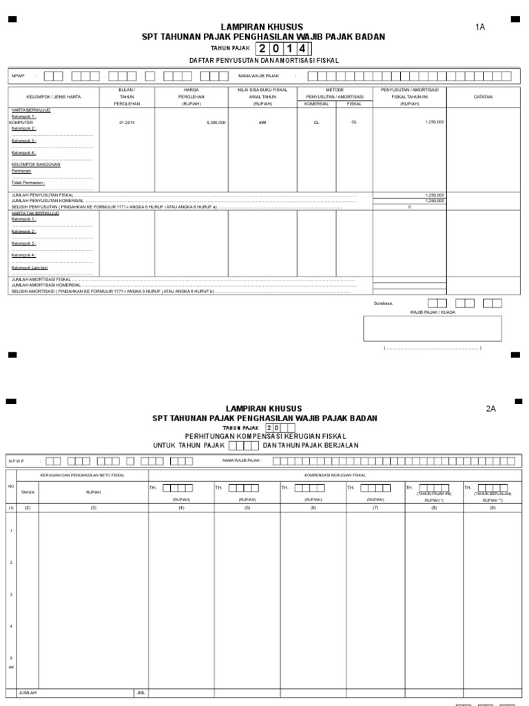 @ Lampiran Khusus SPT 1771 | PDF