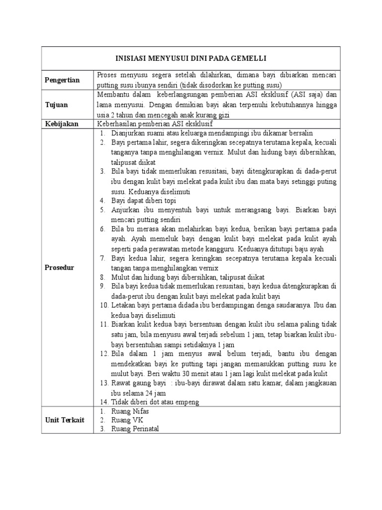 Sop Imd Pada Gemelli | PDF