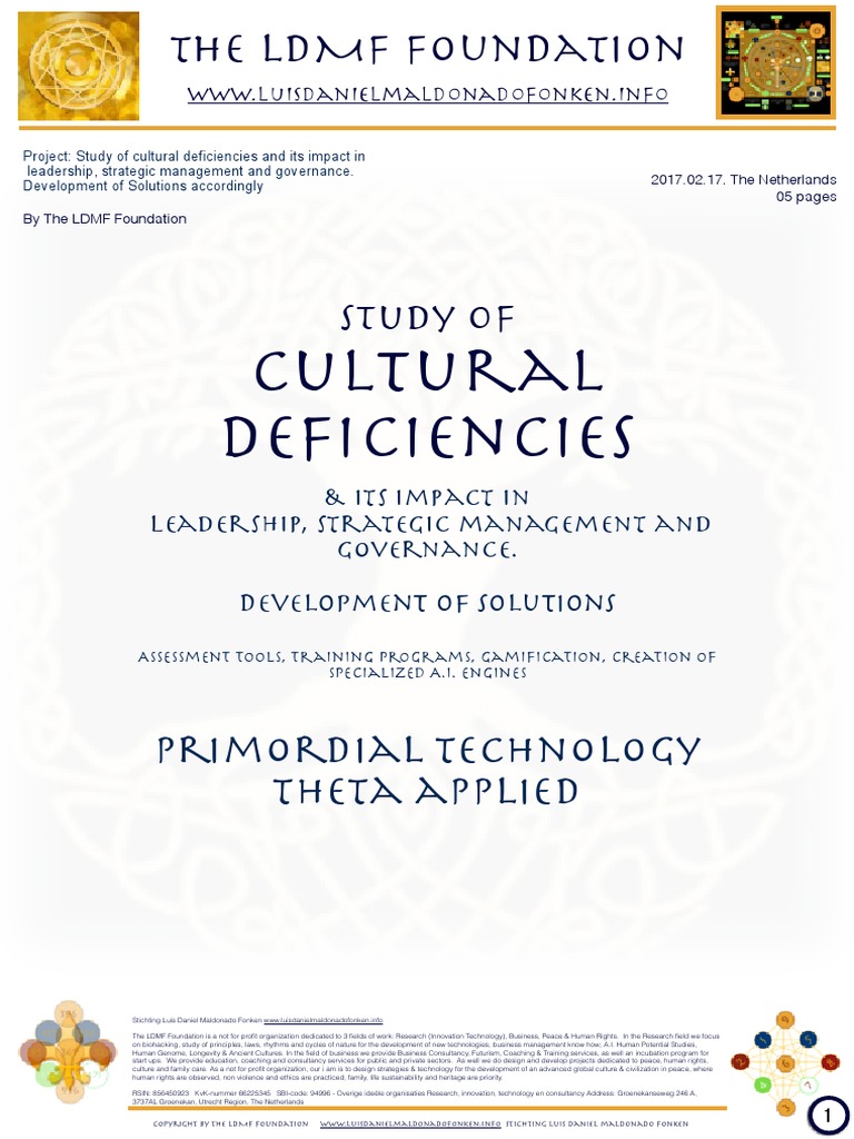 Study of Cultural Deficiencies & Its Impact in Leadership, Strategic ...