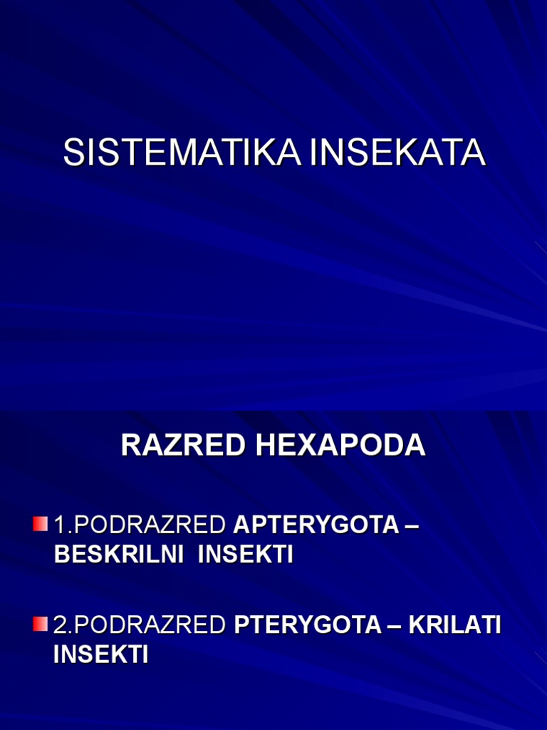 Sistematika Insekata | PDF