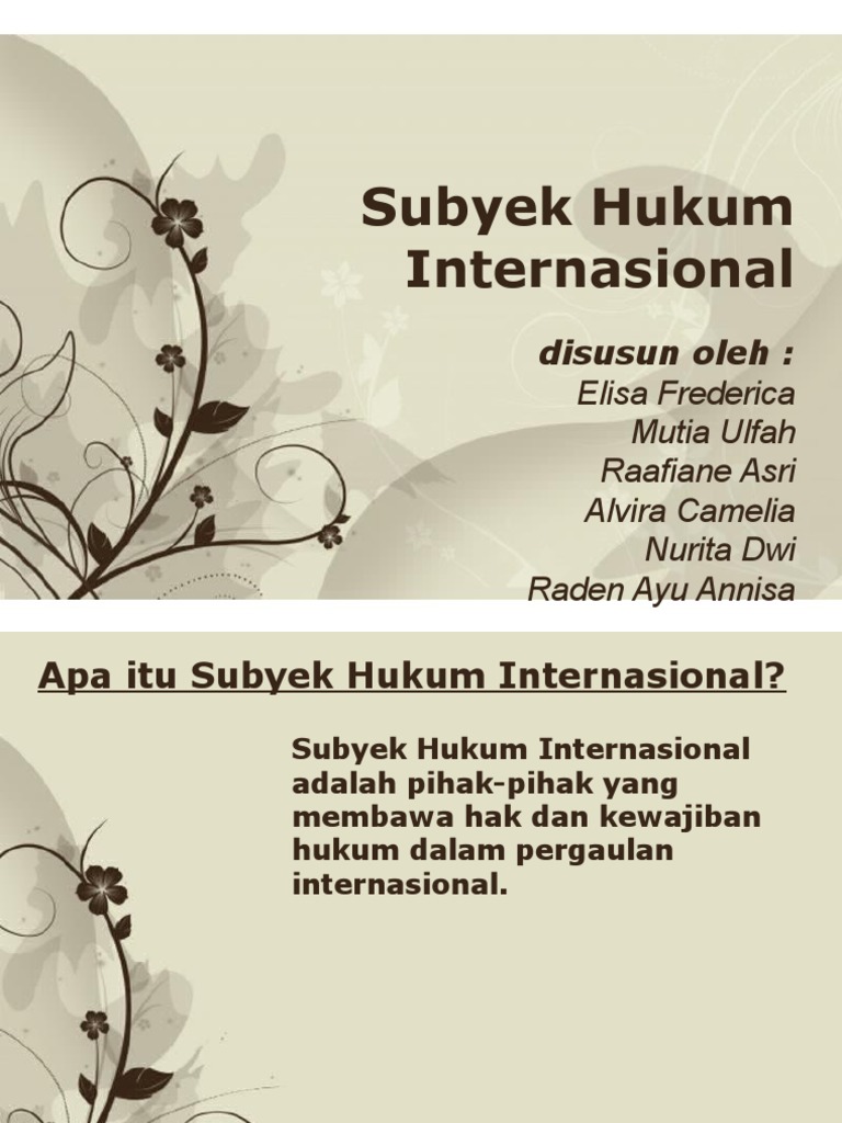 Subyek Hukum Internasional | PDF