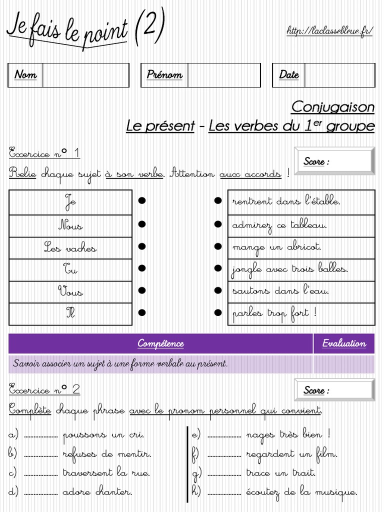 Les Verbes en Er Au Present PDF | PDF | Arts du langage et discipline | Art