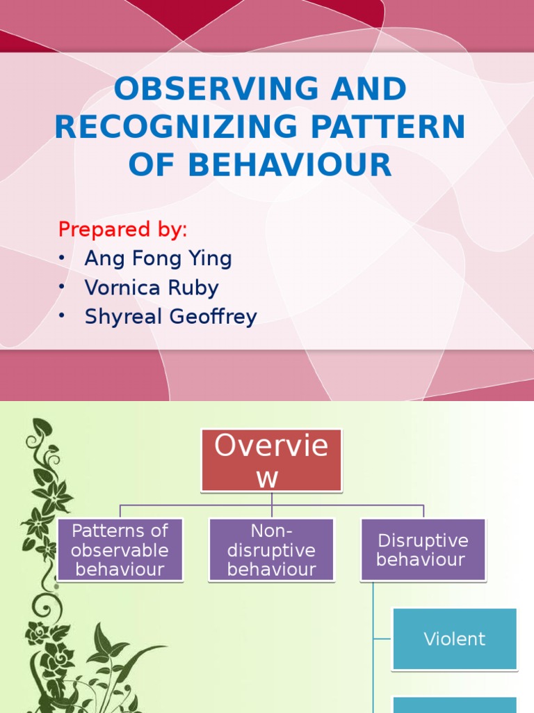 Observing and Recognizing Pattern of Behaviour | PDF | Behavior | Teachers