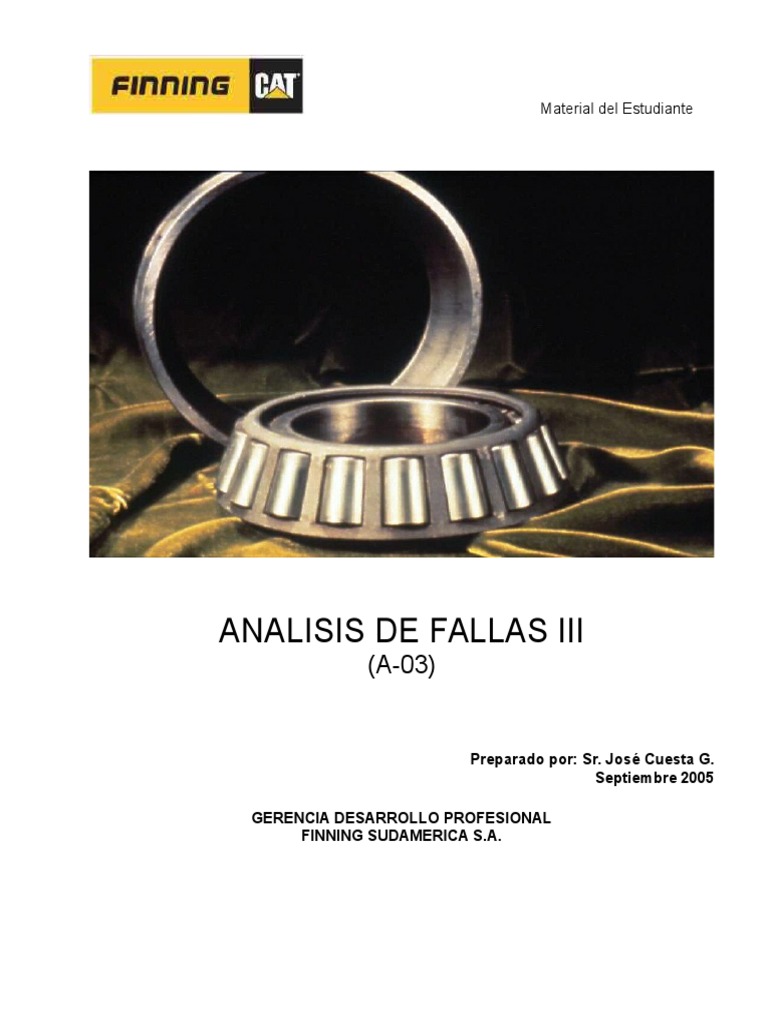 ANALISIS DE FALLA II Manual Del Estudiante | PDF | Engranaje | Laboratorios