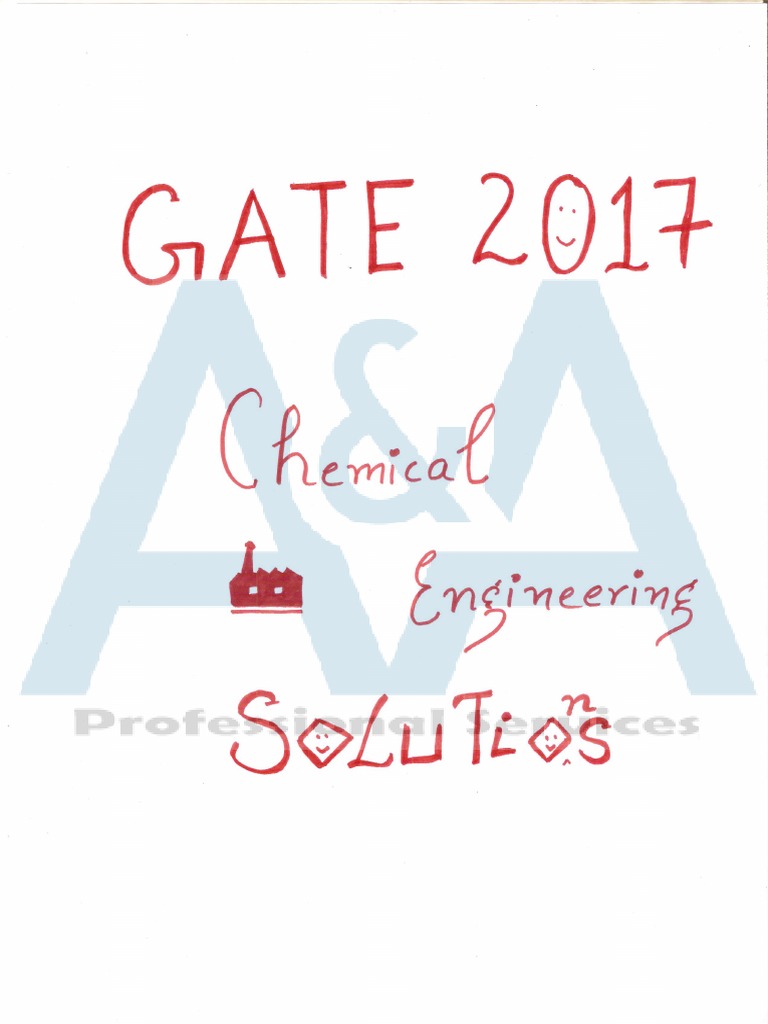 Gate 2017 Chemical Engineering Complete Solutions | PDF