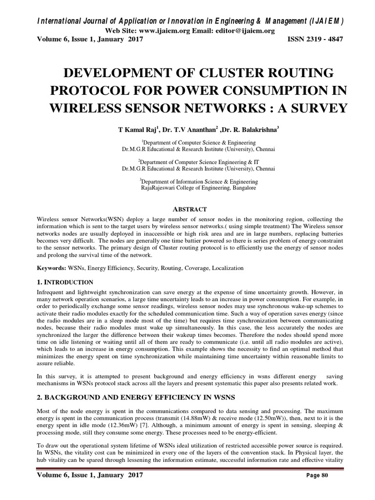 Development of Cluster Routing Protocol For Power Consumption in Wireless Sensor Networks: A ...