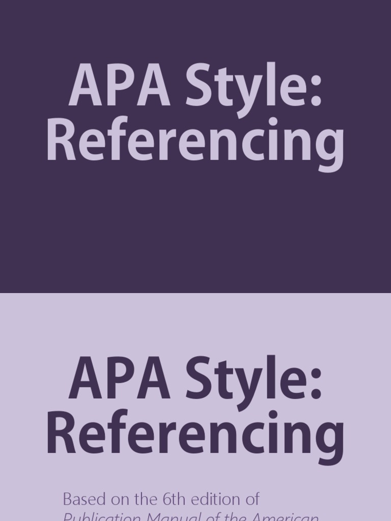 EAPP-APA Referencing Part I | PDF | Apa Style | Philippines
