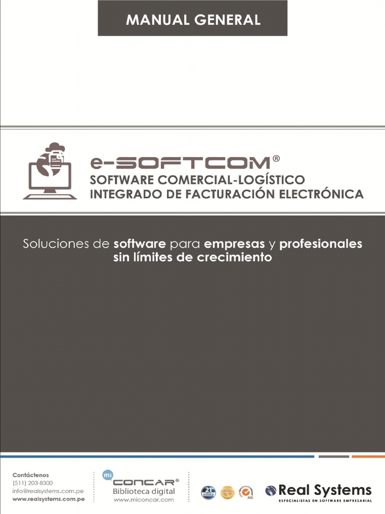 Manual E-Softcom Ver 1.00 24112015 | PDF | Gestión de tecnología de la ...