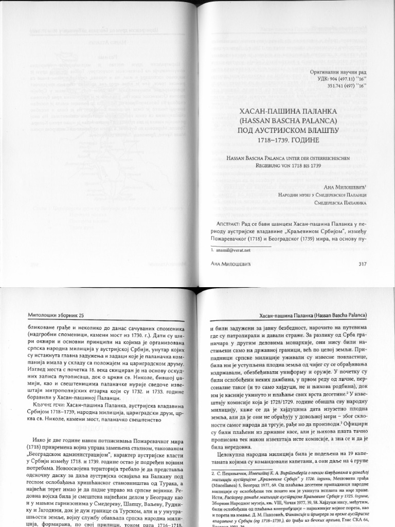 Hasan-Pasina Palanka Pod Austrijskom Vla PDF | PDF