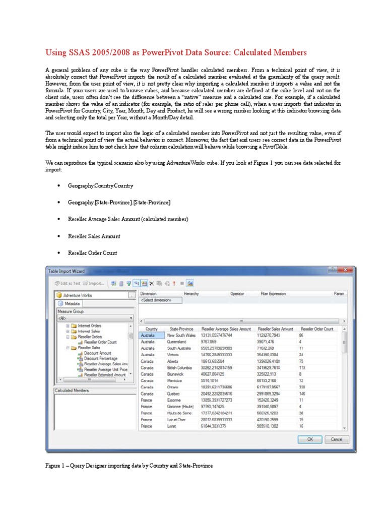 Using SSAS 2005 As DS - Calculated Members | PDF | Computer Data | Information Technology Management