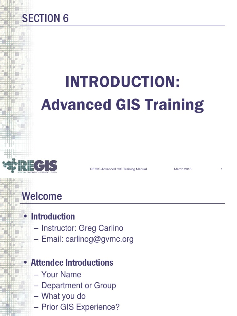 Advanced GIS Training Manual Sections | PDF | Arc Gis | Geographic ...