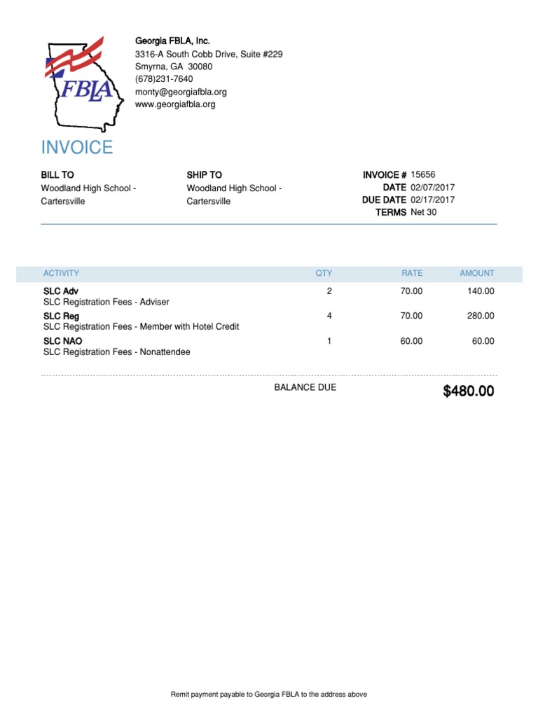 State Conference Invoice | PDF