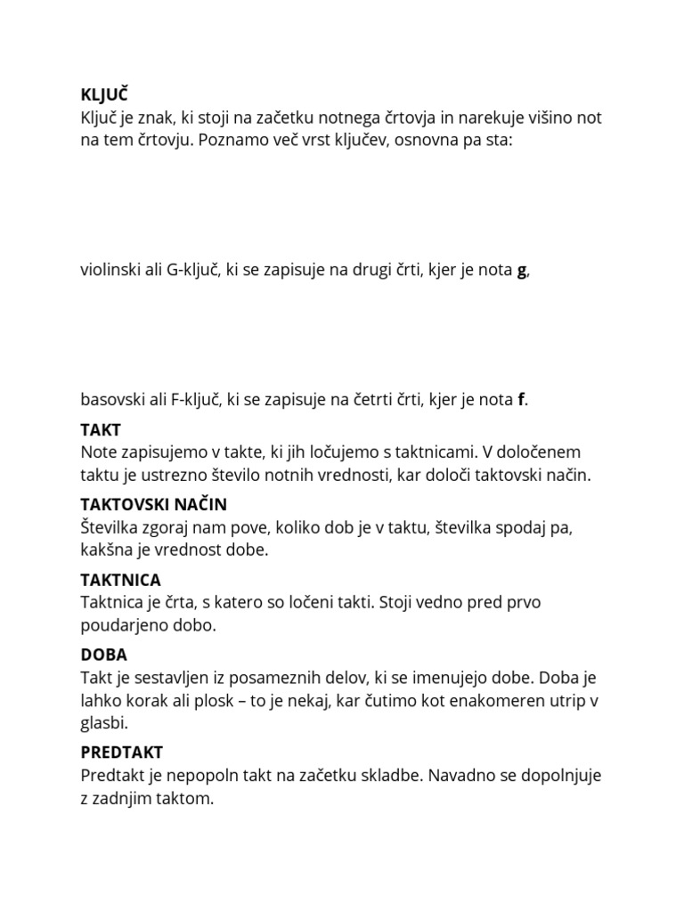 Glasba | PDF