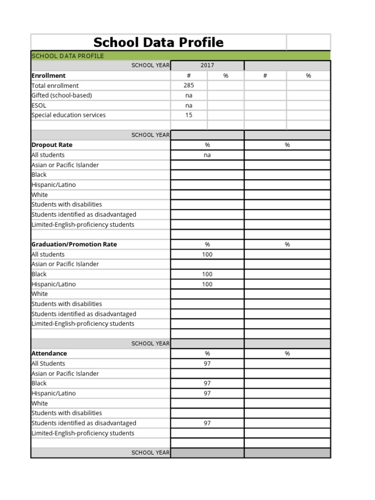 School Data Profile | PDF | White Americans | Race And Ethnicity In The ...