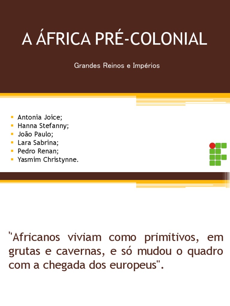 A África Pré-Colonial | PDF | África | Escravidão