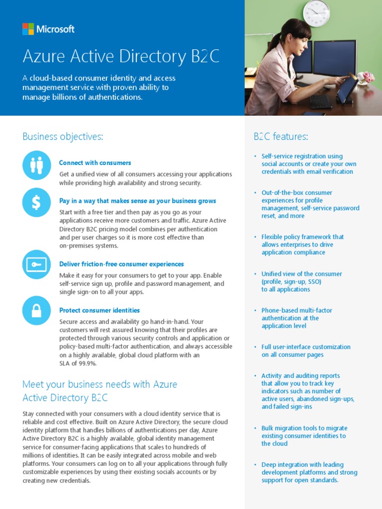 Azure AD B2C Datasheet | PDF | Active Directory | Cloud Computing