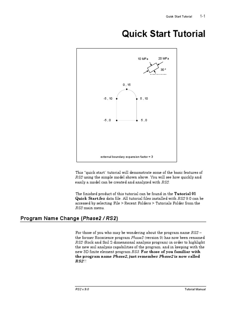 RockScience Phase 2 Tutorial 01 Quick Start | PDF | Point And Click | System Software