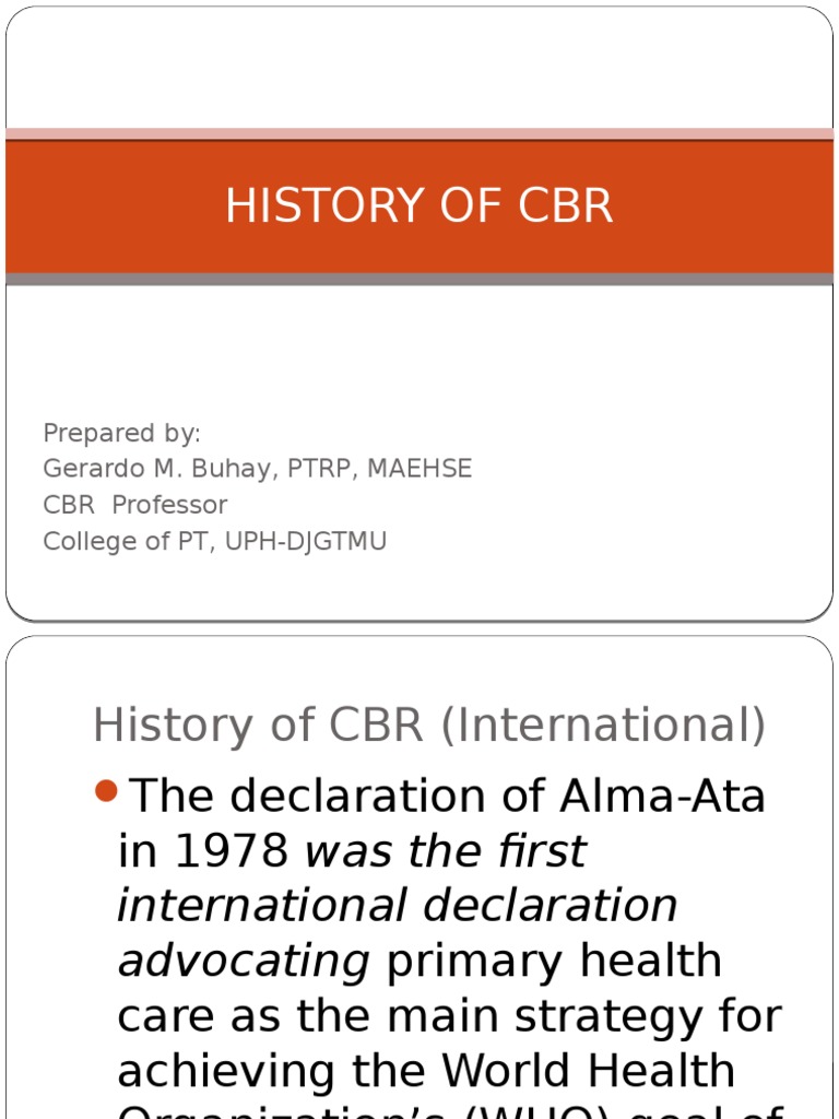History of CBR | Download Free PDF | Disability | Physical Therapy