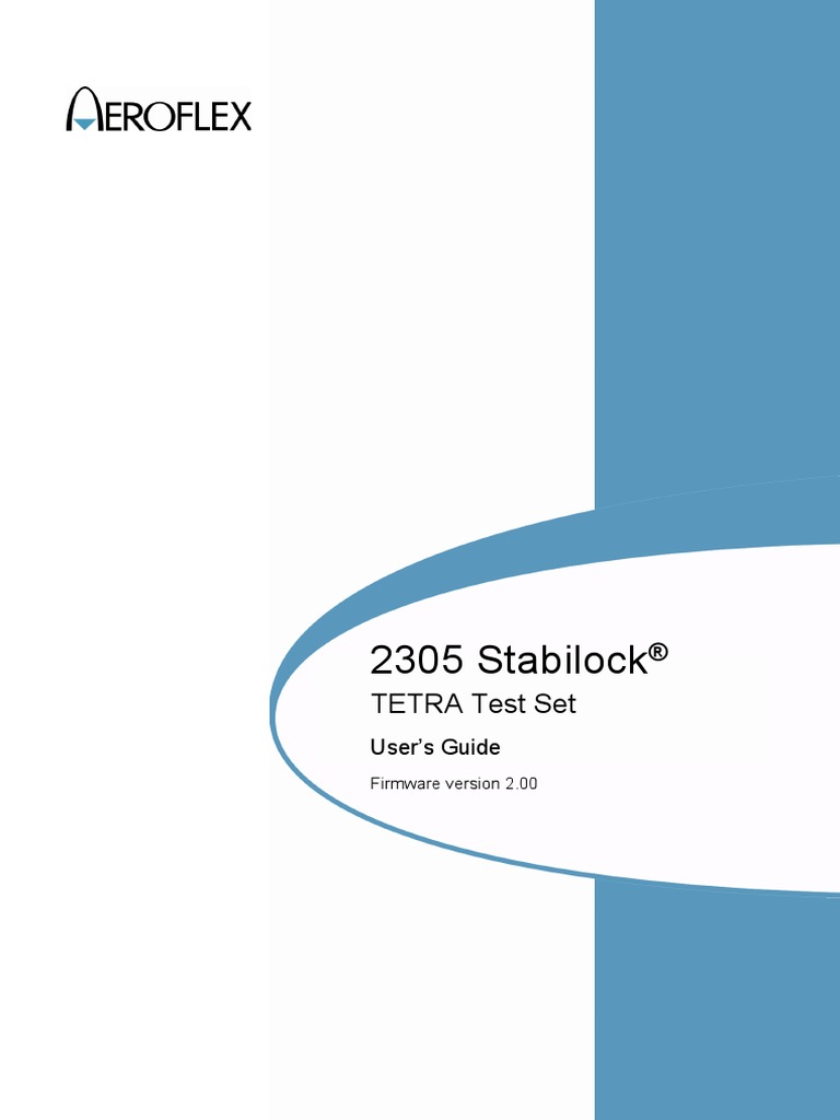 Willtek 2305 TETRA Test Set UserGuide | PDF | Electronics ...